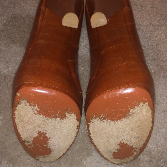 Yves Saint Laurent | Shoes | Ysl Burnt Orange Peep Toe Pumps | Poshmark